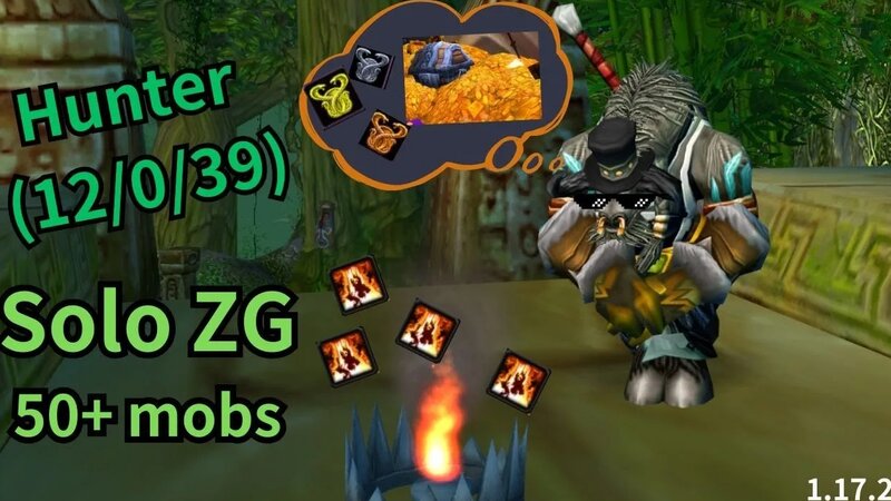 Turtle WoW - Lvl 60 Hunter solo ZG 60+ mobs 1pull — Видео от Turtle WoW ...
