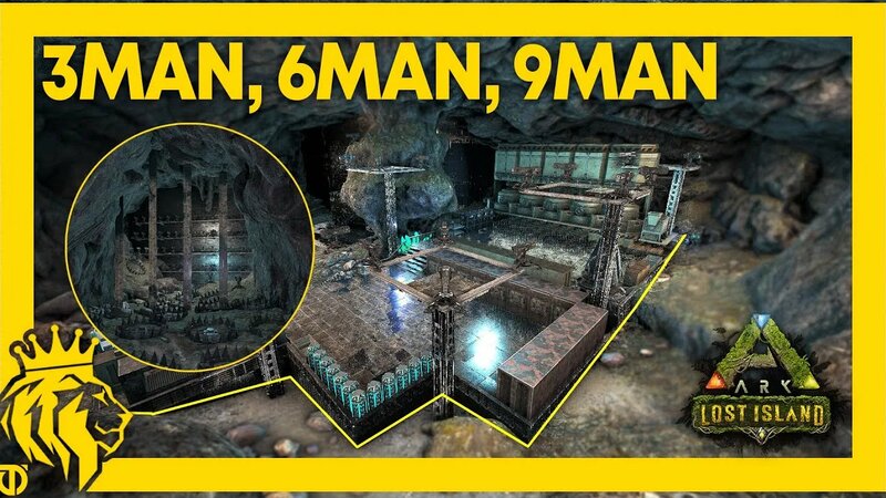 TOP 3 Underwater Caves W/ FULL Base Designs on Lost Island! | ARK ...