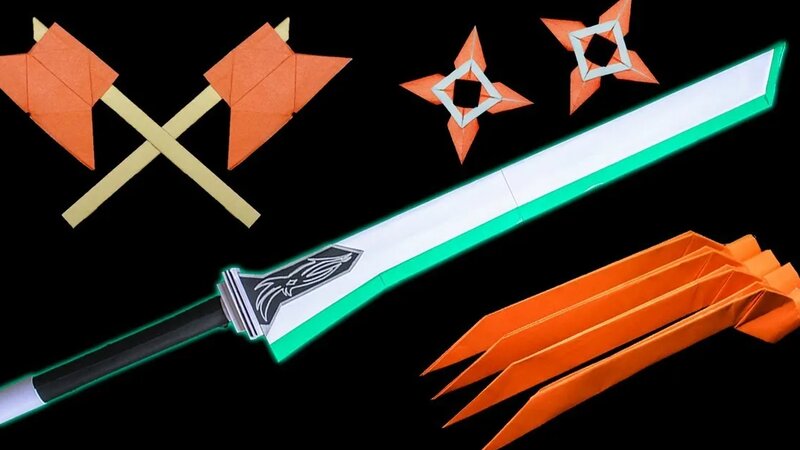 Top 06 Easy Origami Ninja Star/sword/Knife - Yandex Video aramada ...