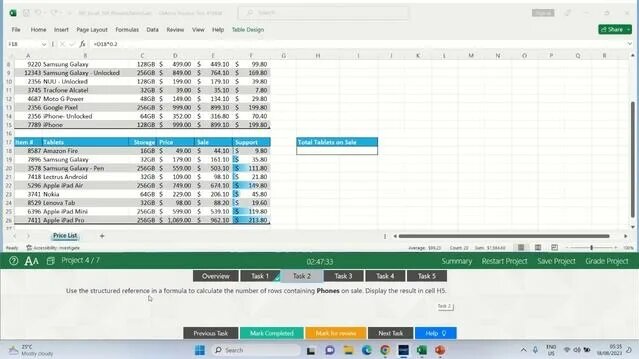 Mos- excel 365(microsoft 365 apps) - MO-210 - practice exam 1 ...