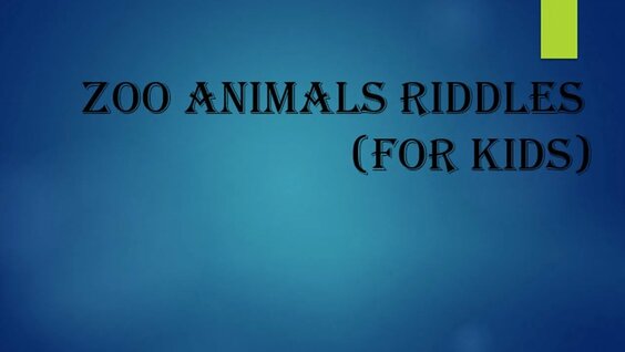 Zoo Animals Riddle For Kids. Zoo Animals Vocabulary. - Смотреть онлайн ...
