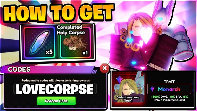 Completed Holy Corpse & Monarch Valentine Codes (Love Train) In Anime ...