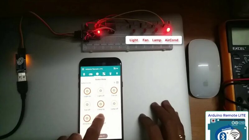 Control home devices with Arduino Remote LITE in Button Mode via ...