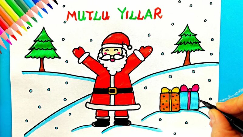 Noel Baba Çizimi Yeni Yıl Çizimleri - Noel Baba Nasıl Çizilir? - How To ...