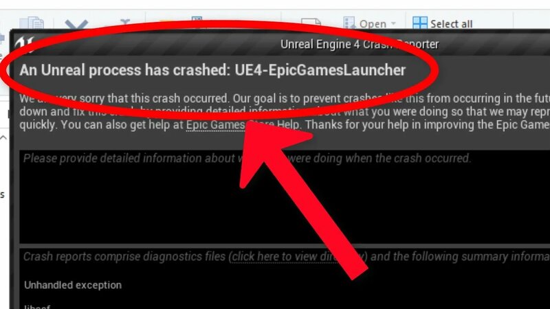 Unreal Engine 4 Crash Reporter - An Unreal Process Has Crashed UE4 ...