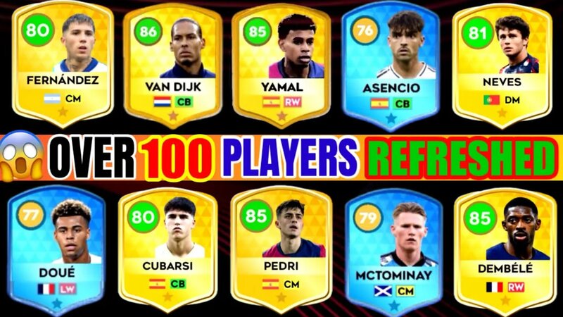Dls 25 | over 100 players updated new rating in dream league soccer ...