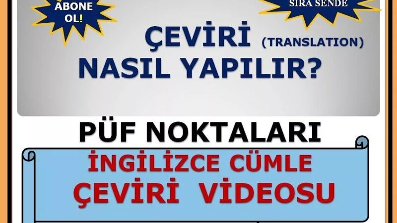 Çeviri nasıl yapılır? ingilizce -türkçe çeviri -2019-2020 yeni