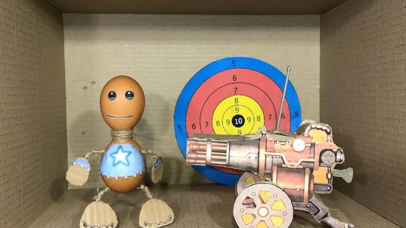 Buddy Antistress make of eggs VS Gatling Gun. Kick the Buddy. DIY ...