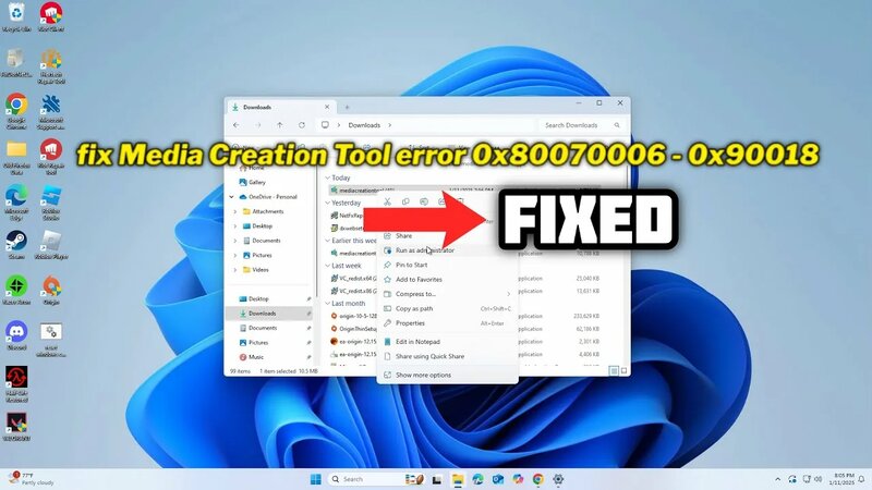 (Fixed) Media Creation Tool error 0x80070006 - 0x90018 in Windows ...