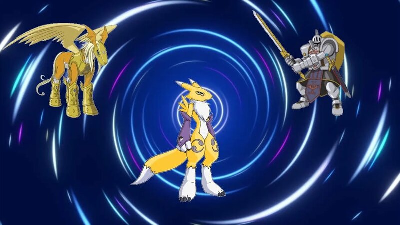 Digimon Fusion! Renamon, Knightmon and Pegasusmon Fuse in Knight ...