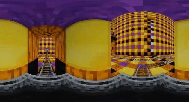VR Roller Coaster 360 Minecraft Optical Illusions POV Experience Ride ...