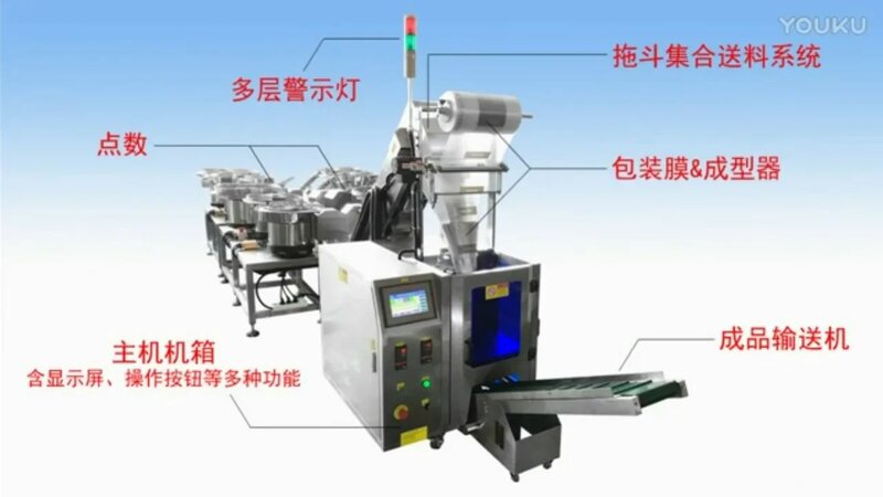 Automatic 10 bowl mixed screw washer nut counting packaging machine ...