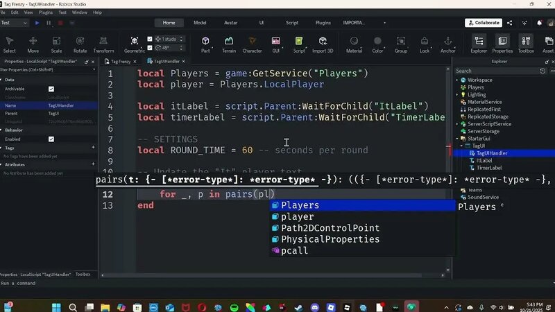 Roblox Studio Tag Game Tutorial | Part 3: UI & Timer System - Смотреть ...