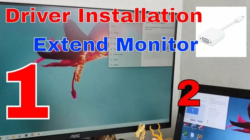 Install No Driver USB To VGA Display Adapter Setup Extend Dual Triple ...