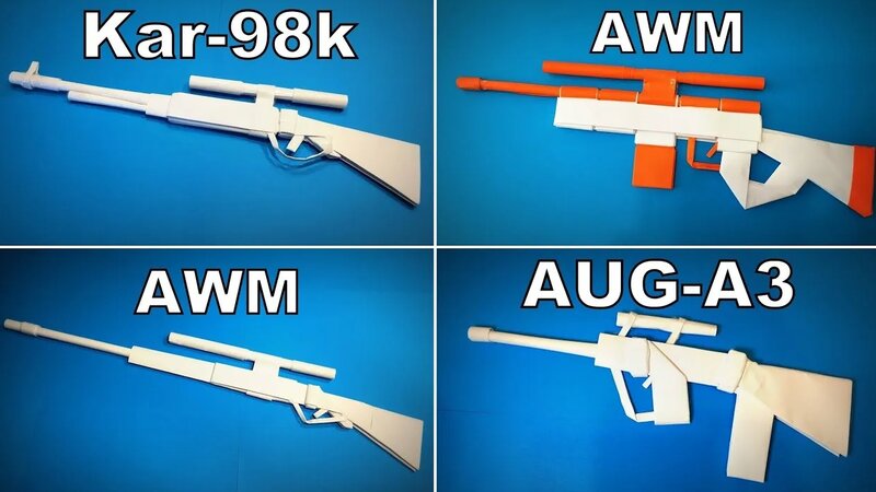 Origami Gun Sniper | How to Make a Paper Sniper Gun Kar98k/ AWM/ M24 ...