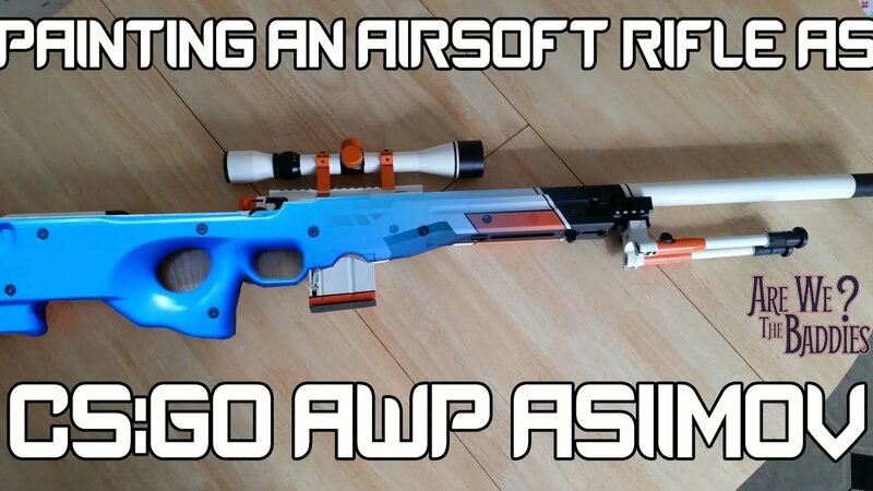 CSGO AWP Asiimov sniper rifle from airsoft - the painting process