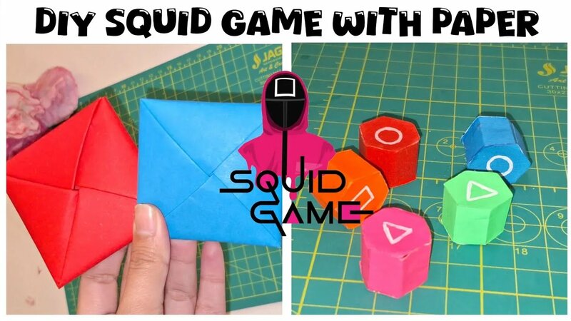 How To Make Squid Game Ddakji/DIY Squid Game Gonggi/DIY Squid Games ...