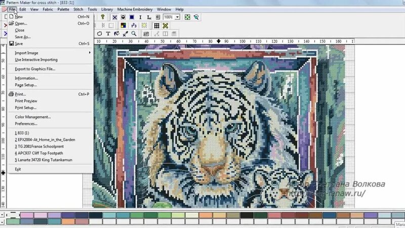 Pattern Maker v4 Pro — экспорт схемы в графику и формат pdf - Смотреть ...