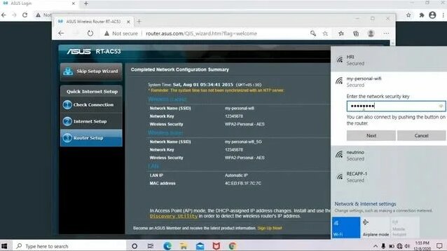 Setup installation configuration of ASUS-RT-AC53 Dual Band Gigabit WiFi ...