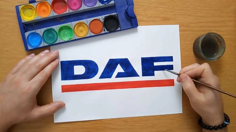 How to draw the DAF Trucks logo