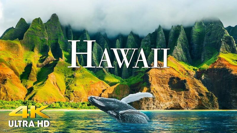 Flying OVER Hawaii (4K UHD) - Relaxing Music Along With Beautiful ...