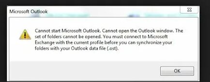 Fixed error “Cannot start Microsoft Office Outlook. Cannot open the ...