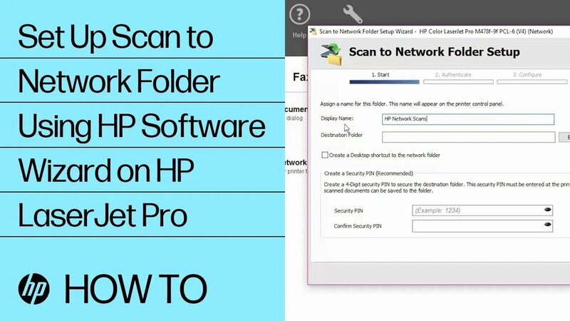 Set Up Scan to Network Folder Using HP Software Wizard on HP LaserJet ...
