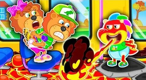 Lion Family | The Floor is Lava #15. Dragon Baby | Cartoon for Kids ...