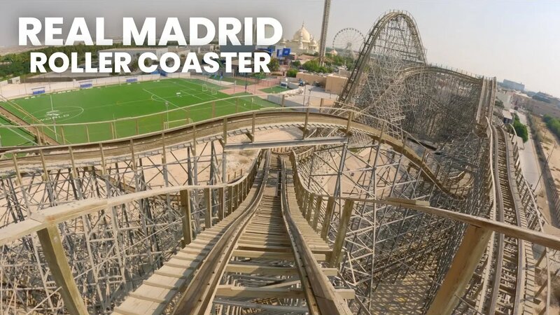 Hala Madrid Front Row POV Real Madrid World Dubai's Only Wooden Roller ...