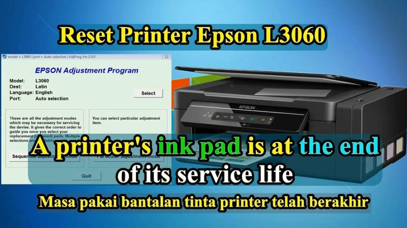 Cara Reset Printer EPSON L3060 [ A Printer's Ink Pad Is At the End Of ...