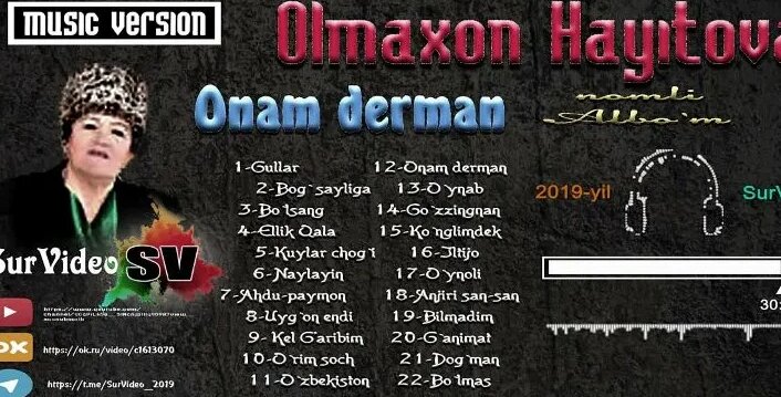Olmaxon Hayitova-Onam derman (SurVideo) 2019-yil - Смотреть онлайн в ...
