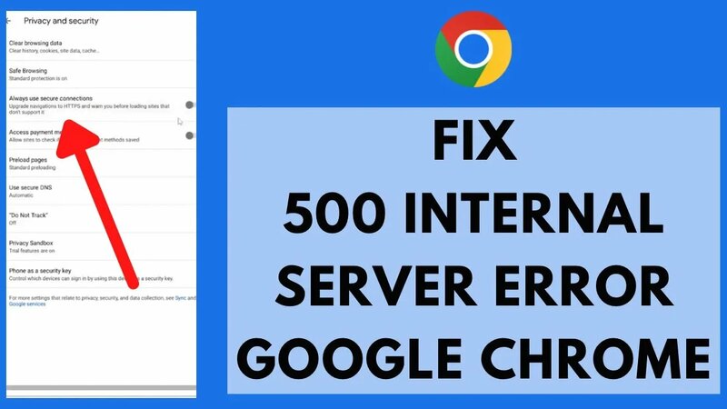 How to FIX 500 Internal Server Error Google Chrome on Android (Fix http ...