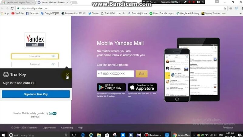 How to create a yandex mail account