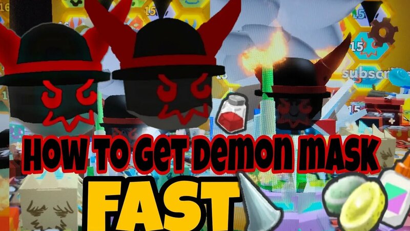 how to get demon mask fast and save for the materiel's - bee swarm ...