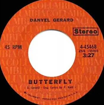 1971 Danyel Gerard - Butterfly (1st English-language version) - Yandex ...