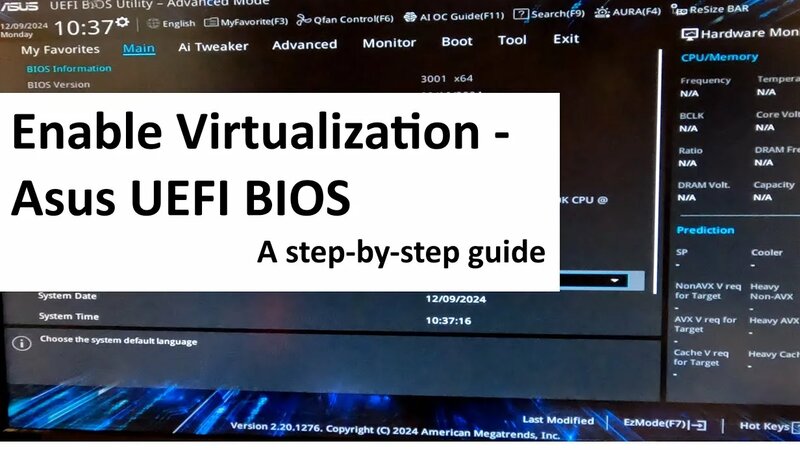 How to enable Virtualization in Asus UEFI BIOS Utility - 2024 - Yandex ...