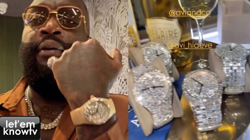 Rick Ross Shopping For Jewelry With Avi, Cops A Luxury Watch & Ring ...