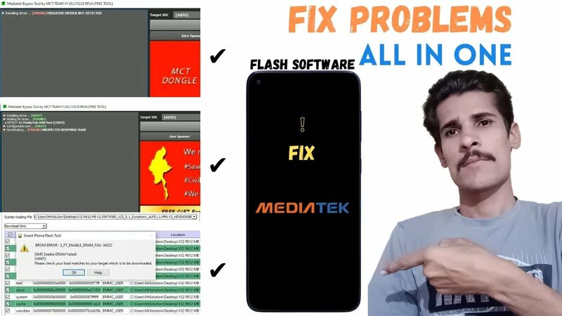 MCT MTK Auth Bypass Tool Driver Error Fix | tecno, Infinix realme ...