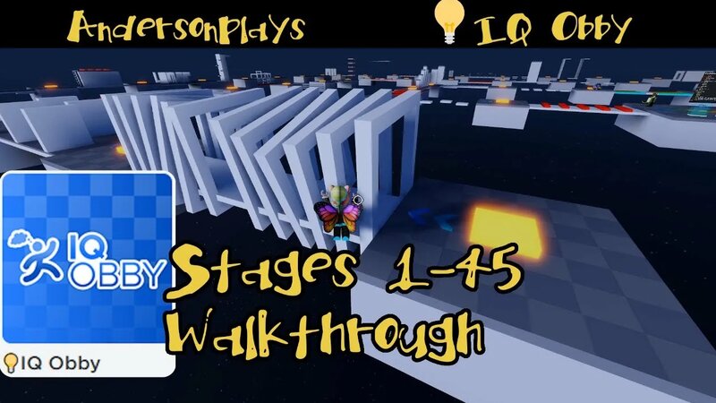AndersonPlays Roblox IQ Obby - Stages 1-45 Walkthrough - Yandex Video ...