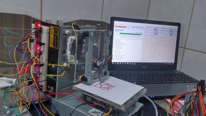 Mini CNC Plotter - CD-ROM + EasyDriver + Arduino - Yandex Video aramada ...