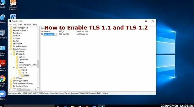 How to enable TLS 1.1, TLS 1.2 in windows 10. Resolve starting problem ...