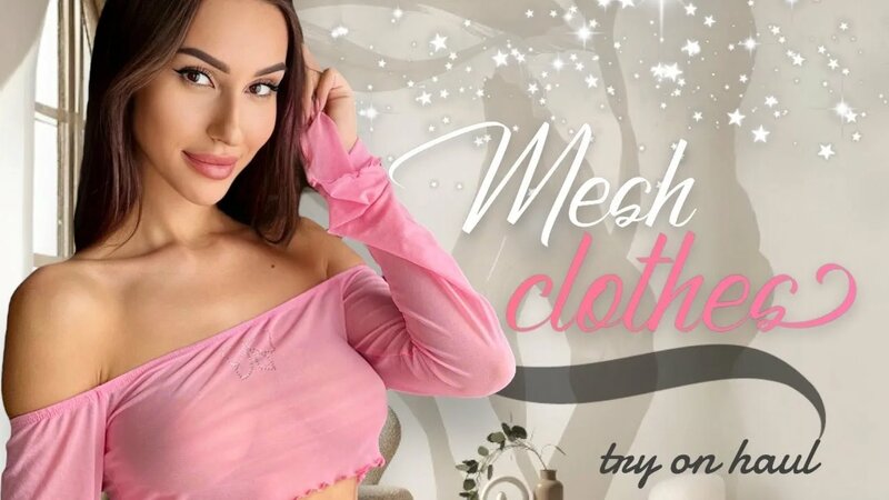 [4K] Carla Marini’s Trendy Transparent Fashion Try-On - Elegant ...