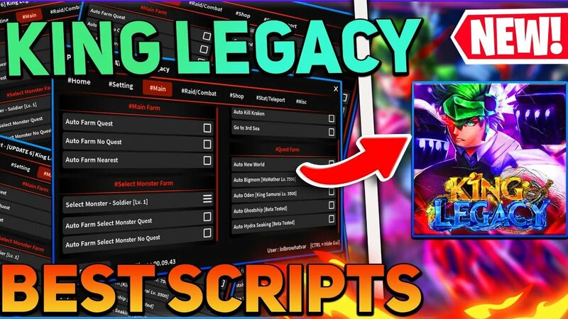 King Legacy Script GUI / Hack (Auto Farm, Bring Fruits, Auto Raid, And ...