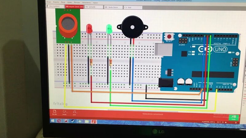 Arduino ile MQ-2 gaz sensörü fritzing devre şeması mBlock kodlaması ...