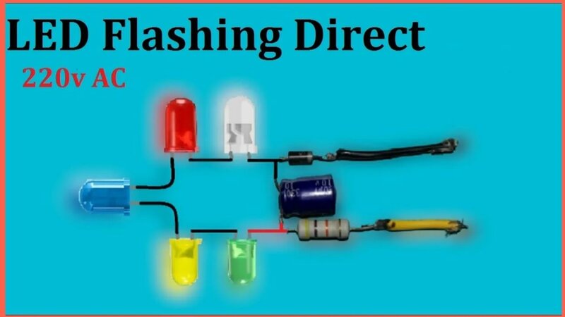220v Colourful LED Blinker || 220v RGB LED Flasher Circuit - Смотреть ...