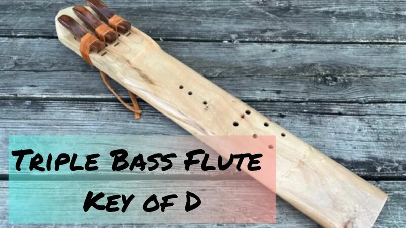 Native American Style Triple Flute Key of Bass D - Elemental Flutes ...
