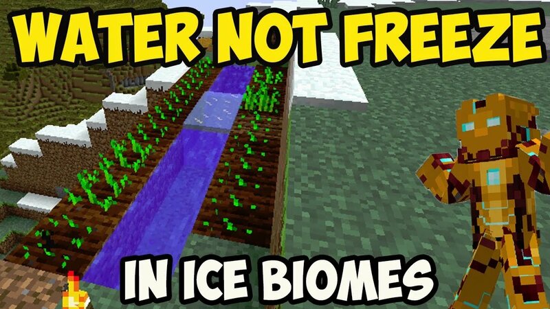 Minecraft HOW TO MAKE Water NOT Freeze (3 WAYS) in snow biomes ...