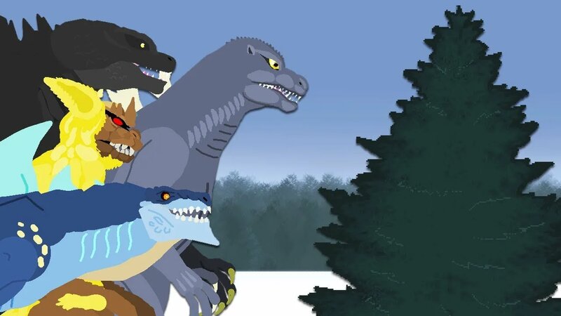 Christmas with Godzilla | DinoMania - Godzilla cartoons - Смотреть ...