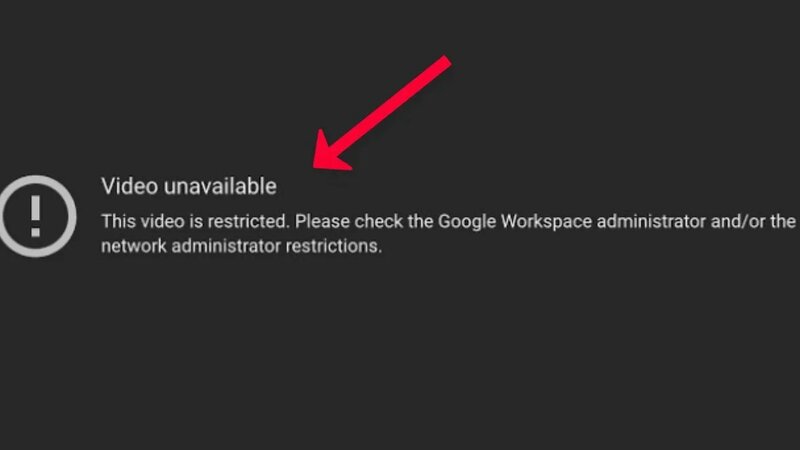 This Video Is Restricted Please Check The Google Workspace Administrator Youtube Error - 2023 ...