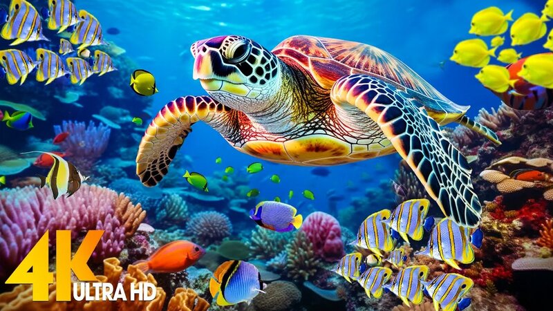 Ocean 4K - Sea Animals for Relaxation, Beautiful Coral Reef Fish in ...